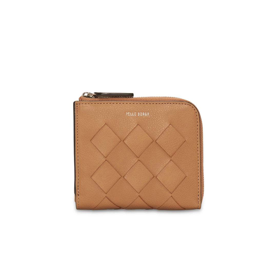 ペレボルサ 財布 レディース PELLE BORSA クロノウィーブ 5842 CA キャメル メッシュL字ファスナーミニ財布 Chrono Weave 5842 – ペレボルサ公式